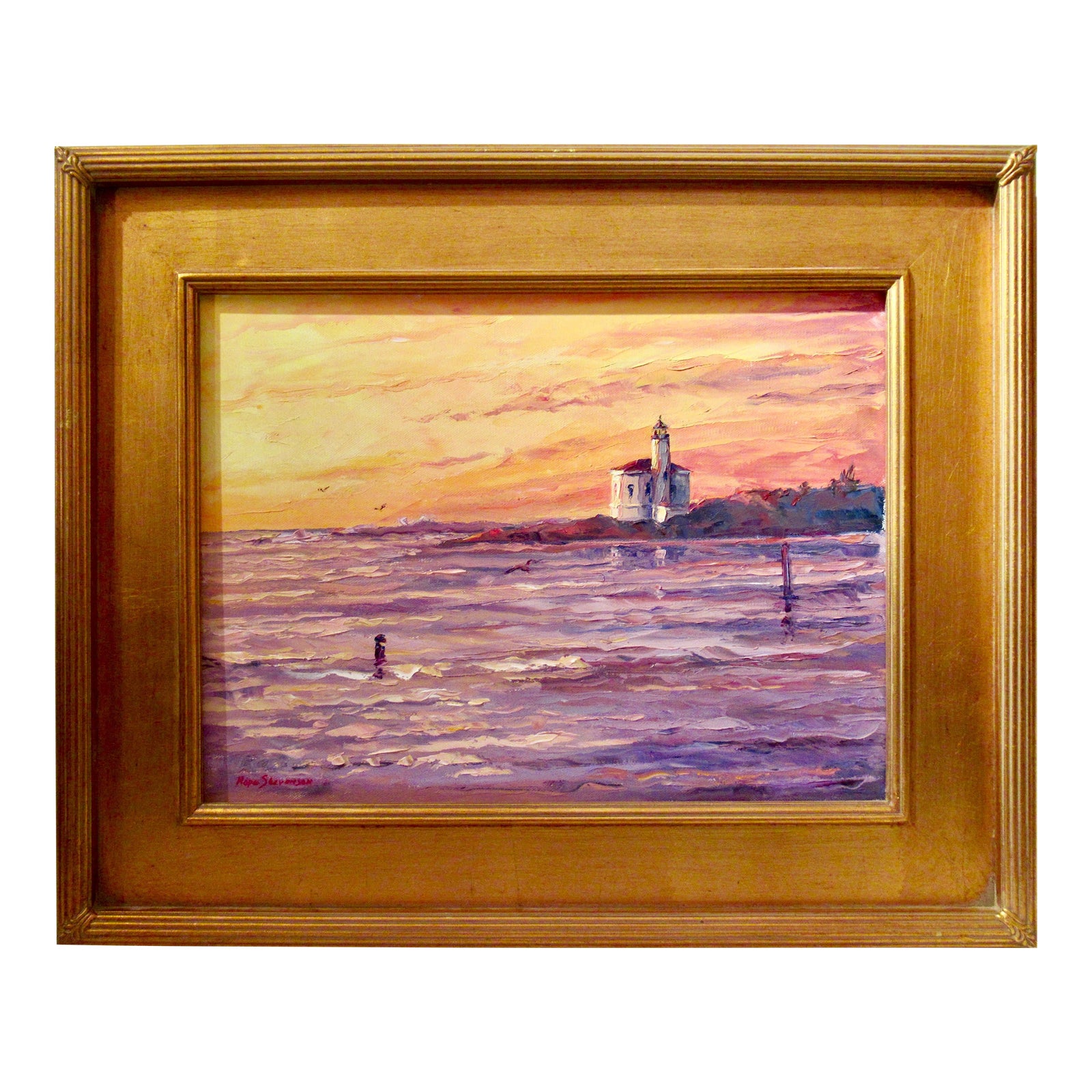 Hope Stevenson Point Cabrillo Light Station, Mendocino C. 2000 Painting ...