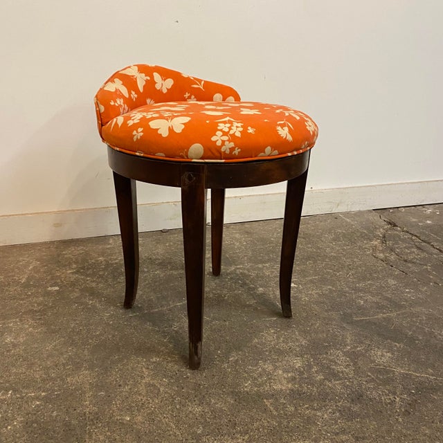 Vintage Samuel Marx Vanity Swivel Stool | Chairish