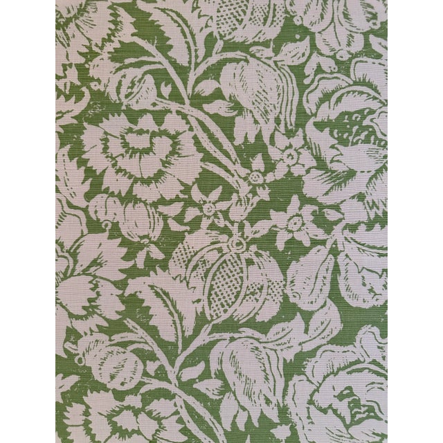 Bennison Fabric New Floral Negative- Grass on Oyster 4 Yards Fabric ...
