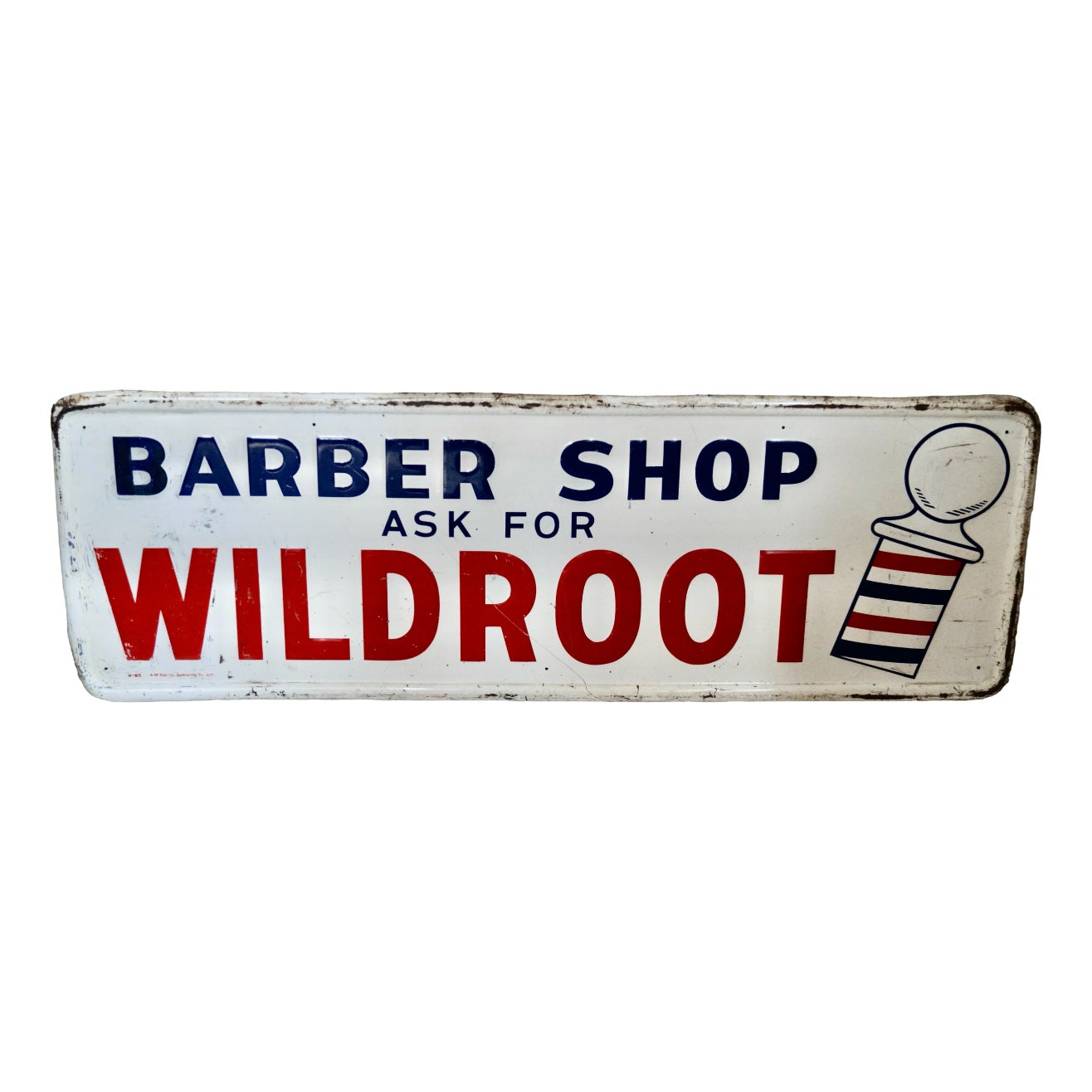 Vintage Wild Root Barbers Shop Sign, 1950 | Chairish