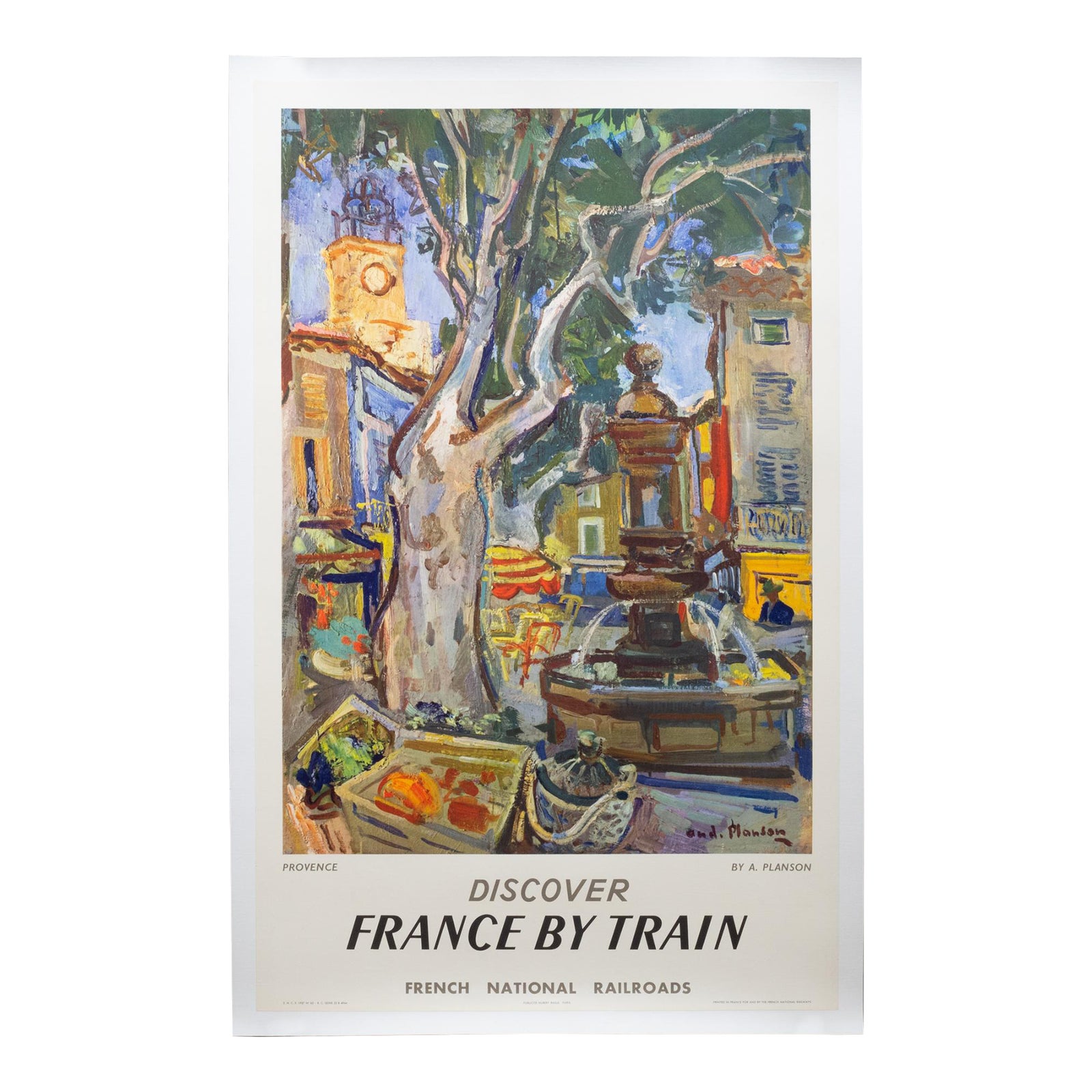 Original Restored SNCF French Rail Travel Poster, Provence c.1957 ...