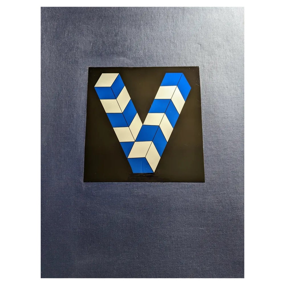 Victor Vasarely, Letter V, Screenprint on Aluminum, 1980s | Chairish