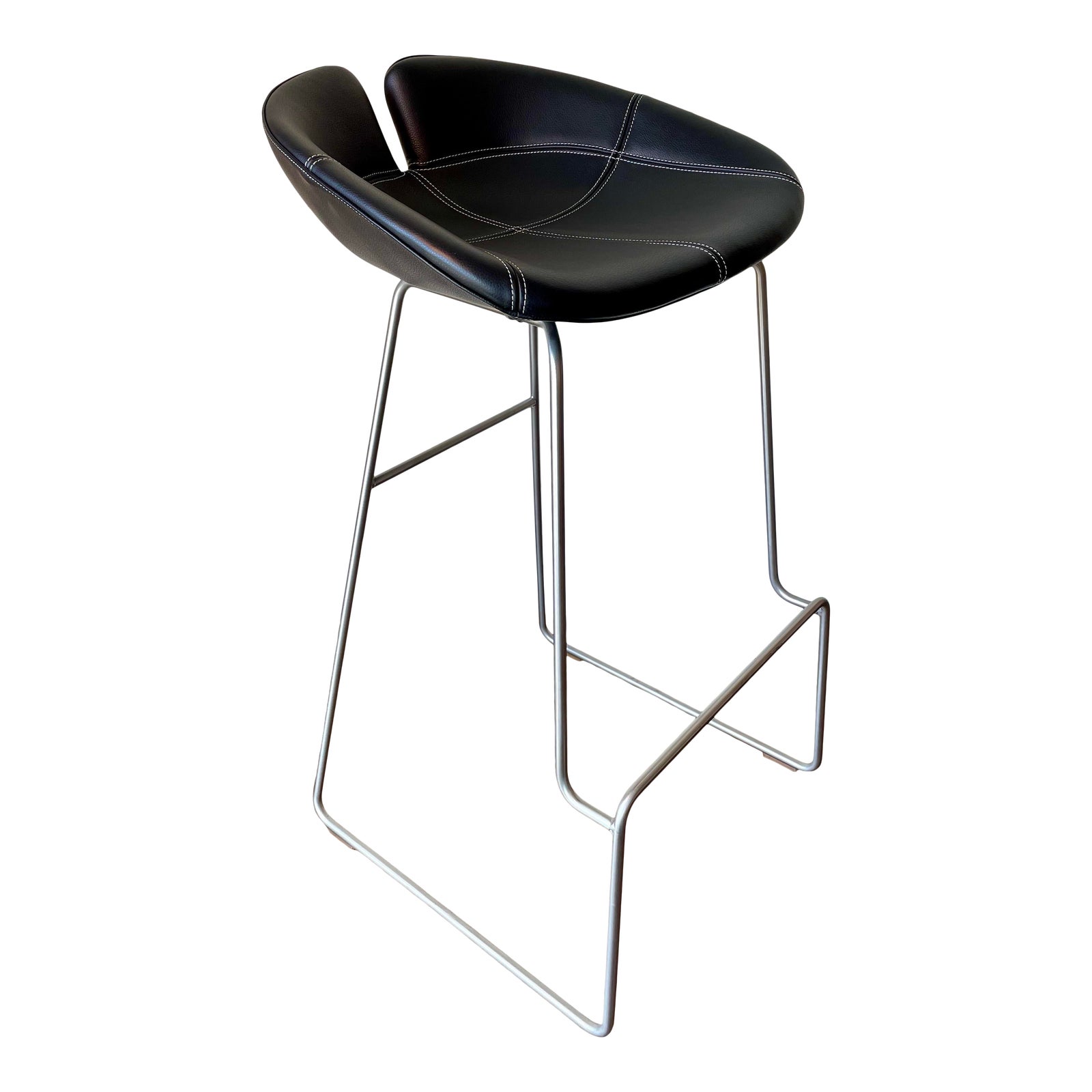 Moroso Fjord Leather Bar Stool | Chairish