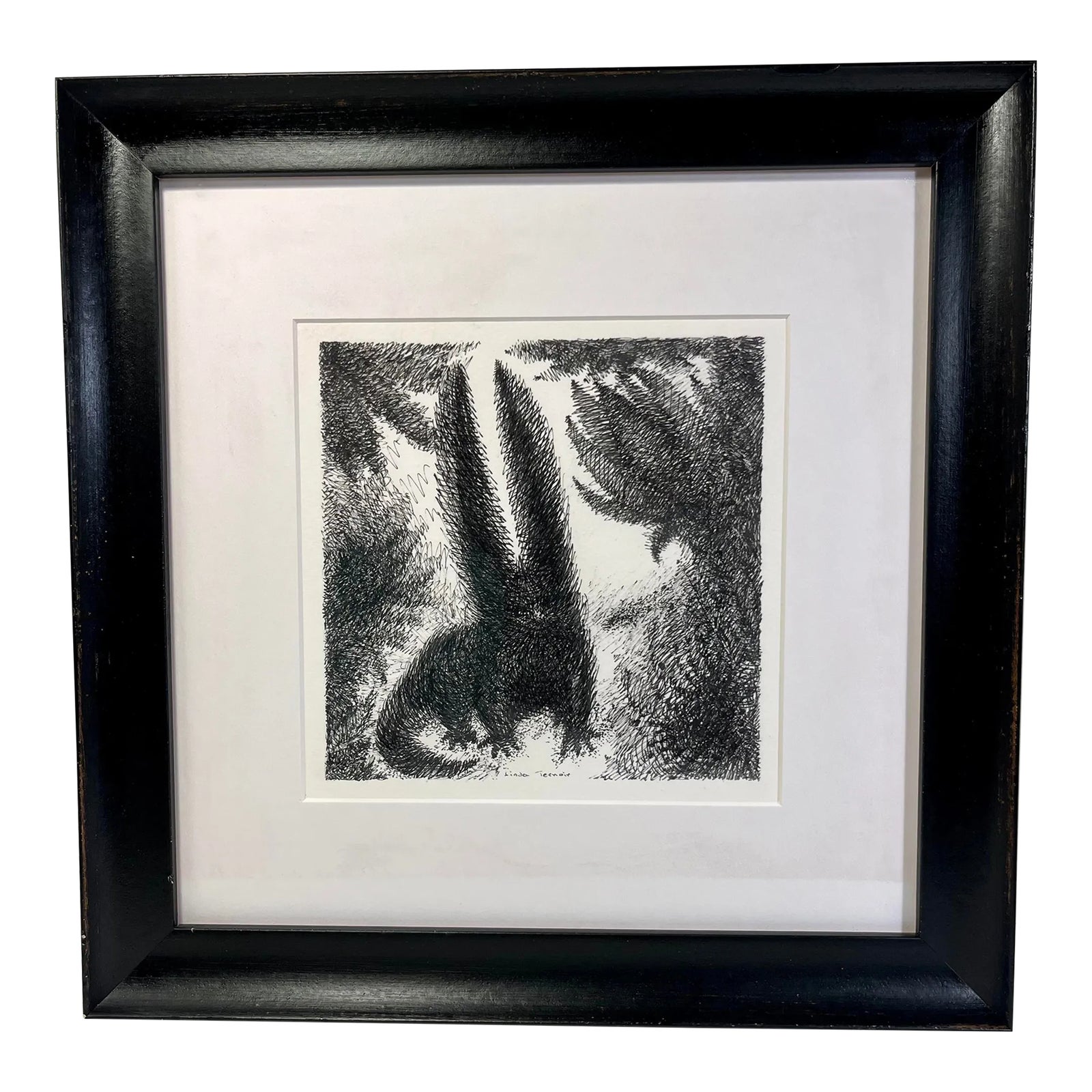 2014 Tall Ears Ink Drawing by Californian Artist Linda Ternoir Signed ...