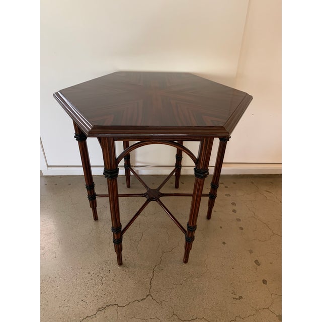 Traditional Hexagonal Side Table | Chairish