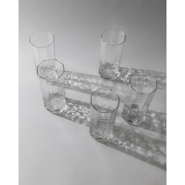 Vintage Octagonal Structured Glasses from Luminarc, 1970s, Set of 5 ...