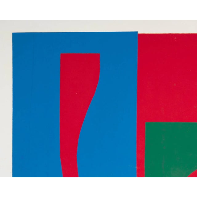 1973 “Structure Series #45” Abstract Serigraph Print Signed by Artist ...