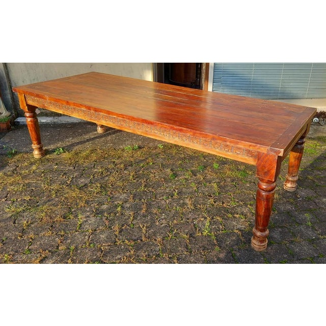Large Wooden Dining Table | Chairish