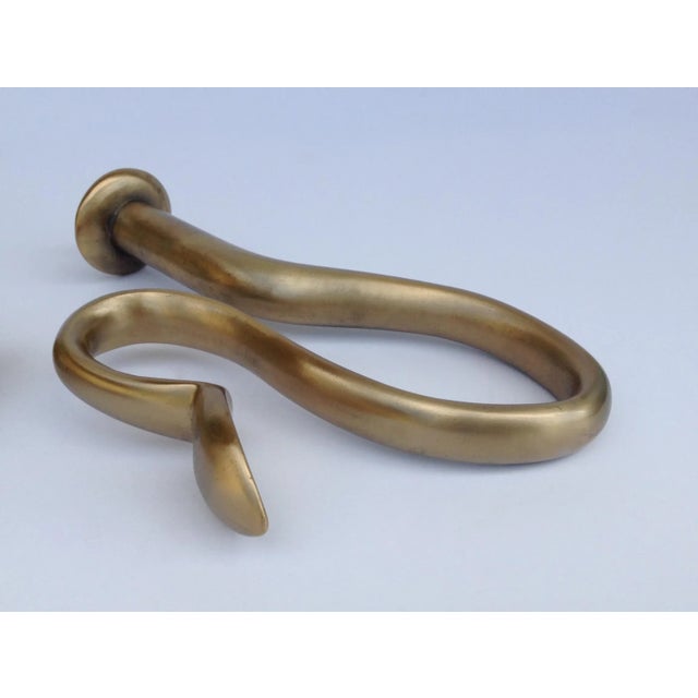 C.1990's Large German Bronze Serpentine Tieback | Chairish