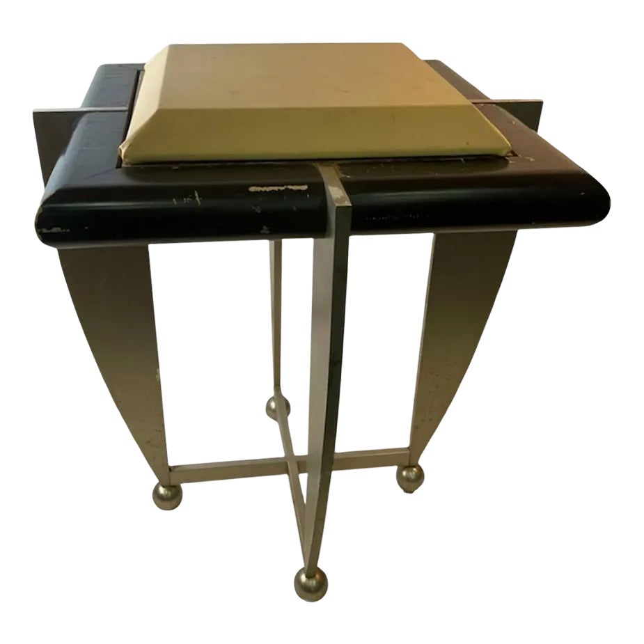 1980s Jay Spectre Post Modern Steel & Wood Table | Chairish