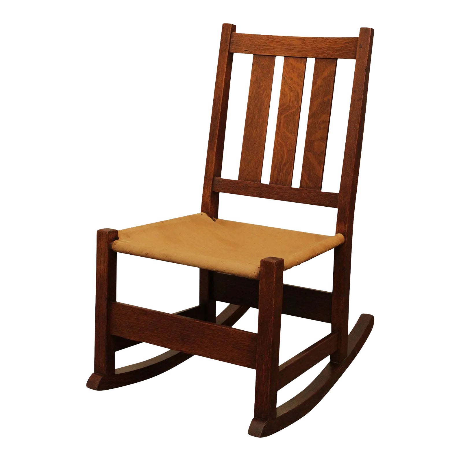 Antique L & J. G. Stickley Mission Oak Nursing Rocker | Chairish