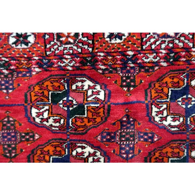 1960s Handmade Vintage Turkmen Tekke Rug 4.1' X 6.1' | Chairish