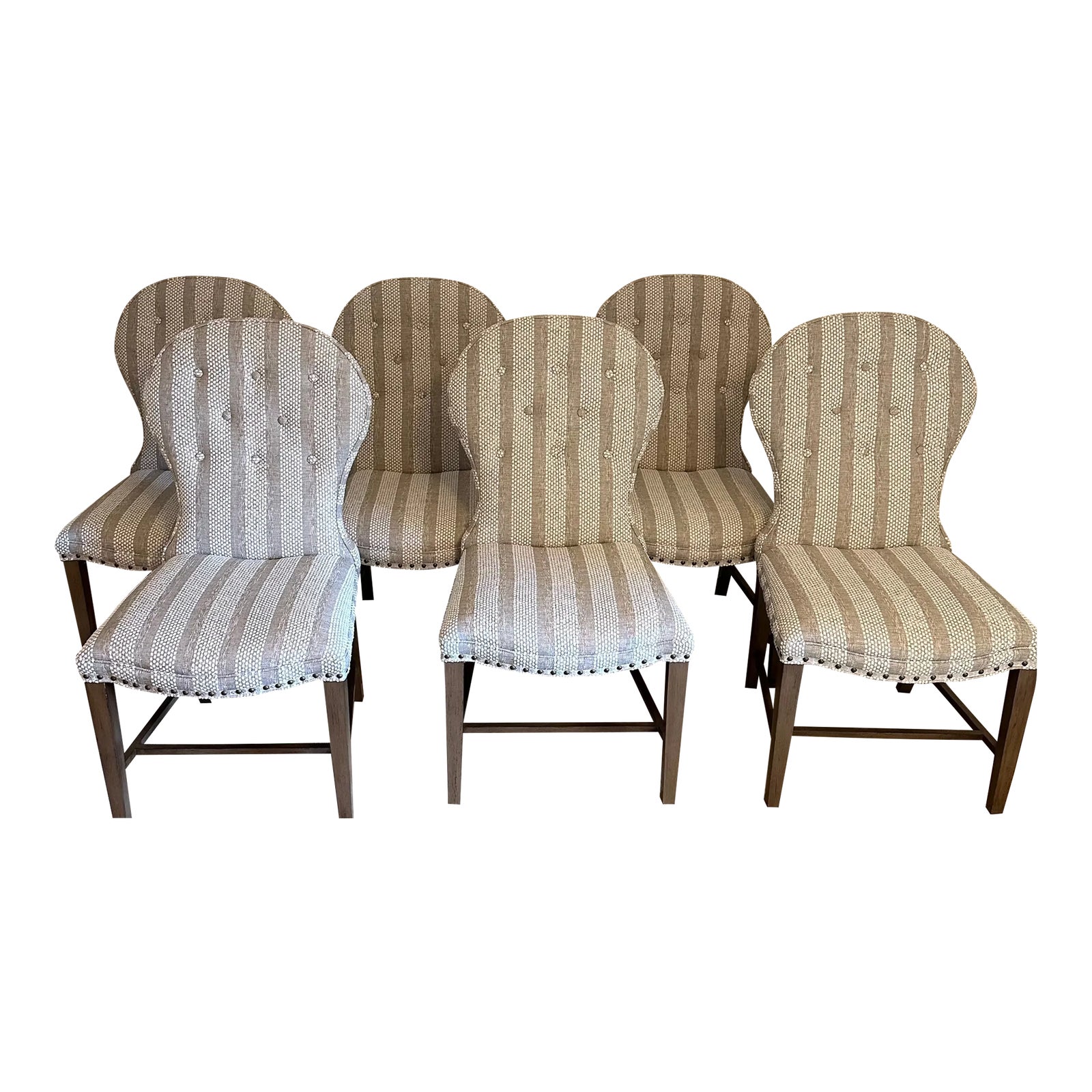 Custom Sherrill Design Dining Room Chairs- Set of 6 | Chairish