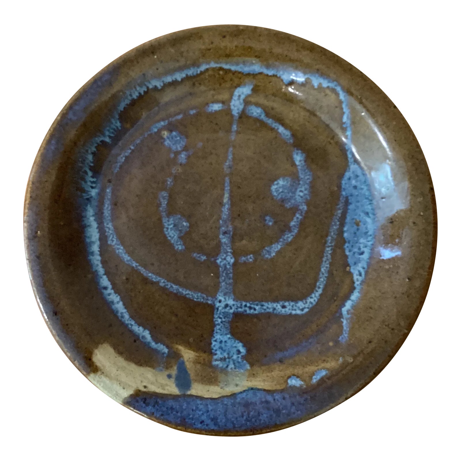 Late 20th Century Vintage Glazed Studio Pottery Plate Signed Dated ...