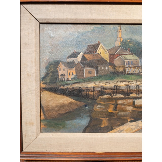 Mid-Century Modern Abstract Landscape Watercolor Painting by Beatrice ...