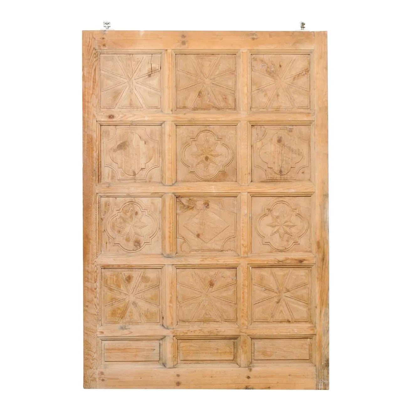 Mid 20th Century Large Spanish Carved-Wood 15 Panel Door | Chairish