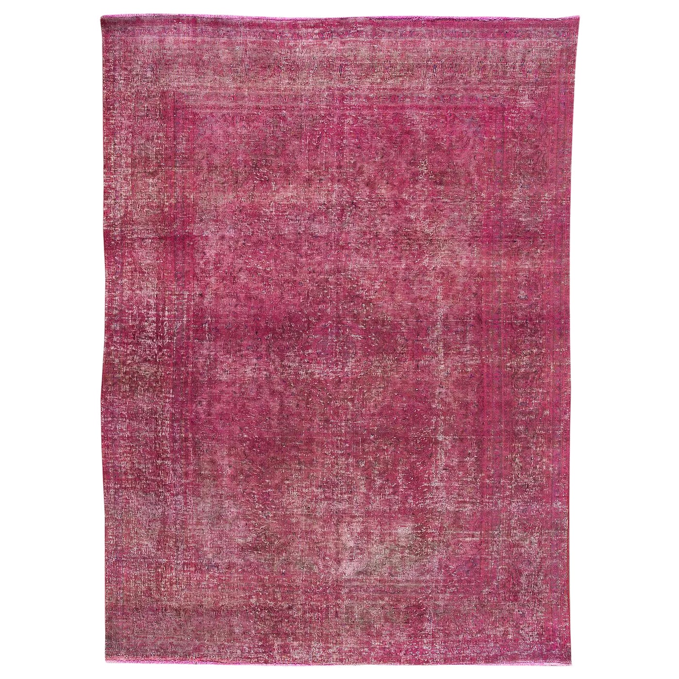 Mid 20th Century Vintage Overdye Wool Rug | Chairish