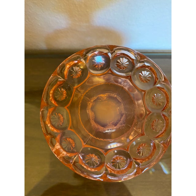 Vintage l.e. Smith Moon and Star Pink Opalescent Compote Pedestal Candy ...