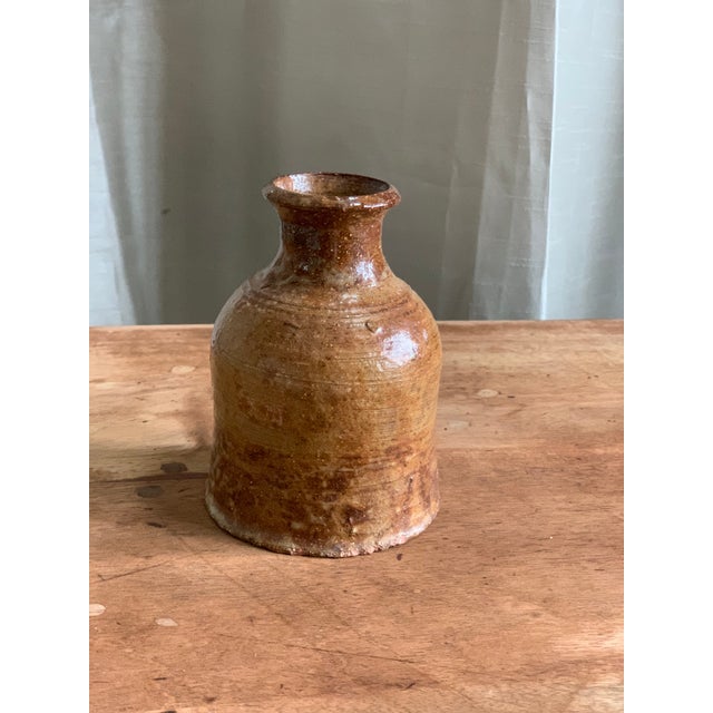 Vintage American Rustic Earthenware Vase | Chairish