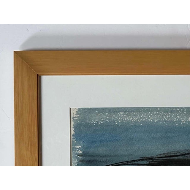 Modern Blue Abstract Watercolour by Marc Bensimon | Chairish