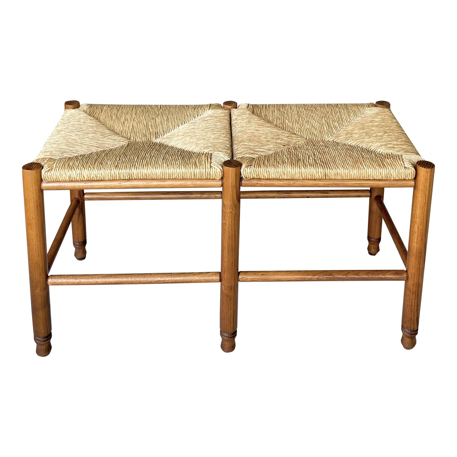 Mid 20th-Century Charlotte Perriand-Inspired Handwoven Natural Rush ...