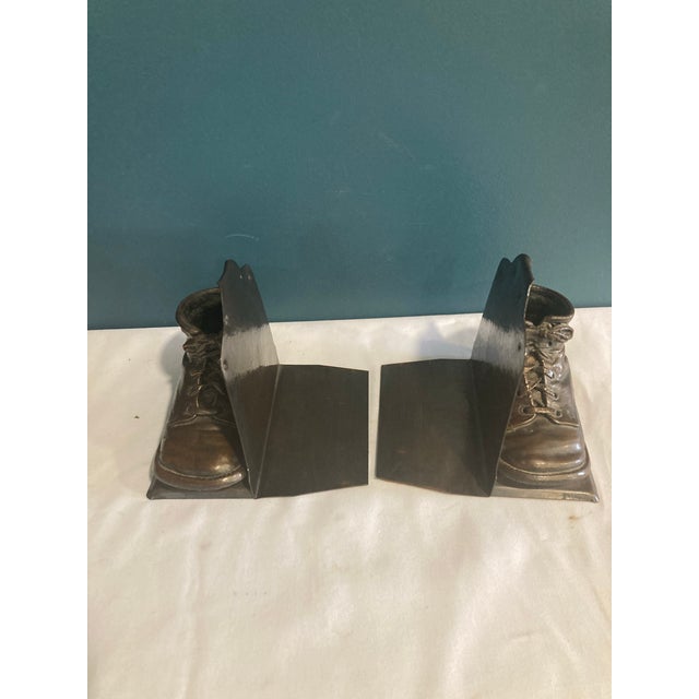 Vintage Cast Bronze Baby Shoe Bookends, a Pair | Chairish
