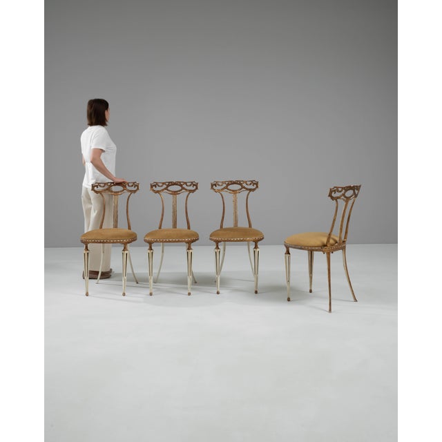 20th Century Italian Metal Dining Chairs, Set of 4 | Chairish