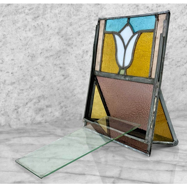Antique Traditional Farmhouse Stained Glass Slide Opening Window ...