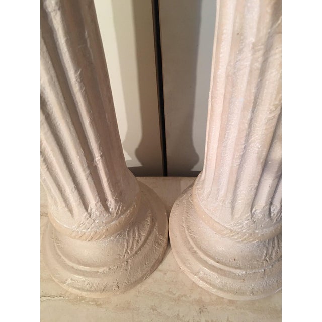 1980s Neoclassical Doric Column Pillar Roman Greek Plaster Lamps - a ...