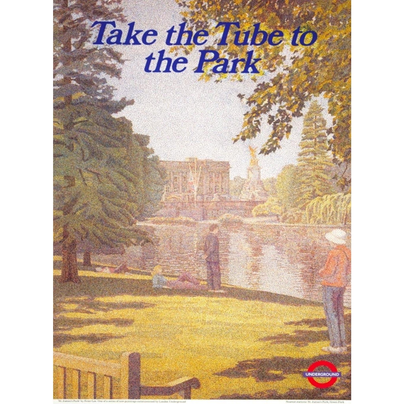 1986 Tfl Take the Tube to the Park Poster | Chairish
