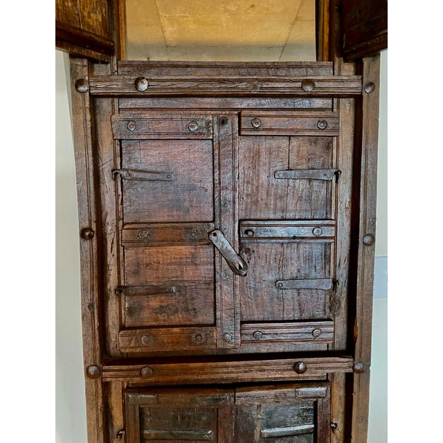 1990s Nepali Wooden Window Frame Mirror | Chairish