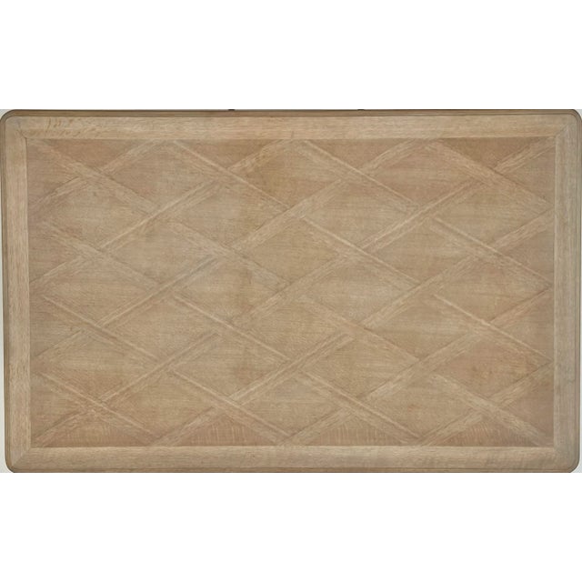 French Draw Leaf Dining Table Parquet Top Circa 1900, Painted Base ...