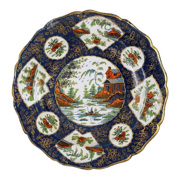 18th Century Early Worcester First Period Porcelain Dish Dr. Wall ...