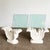 Postmodern Sculpted Plaster Glass Top Side Tables - a Pair | Chairish