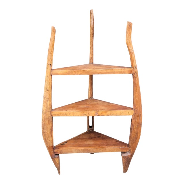 1960s Three Tier French Country Farm Corner Shelf | Chairish