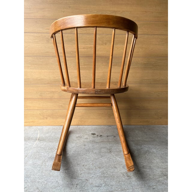 Straight Back Rocking Chair Attributed to Nakashima for Knoll | Chairish