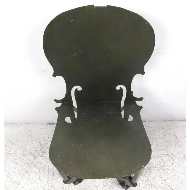 Vintage Metal Violin Chair in the Style of Arman | Chairish