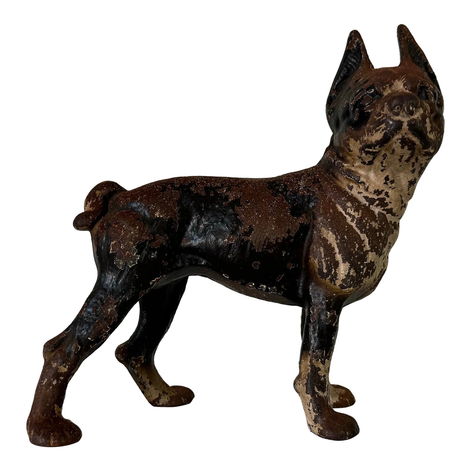 Hubley Cast Iron Boston Terrier Doorstop | Chairish