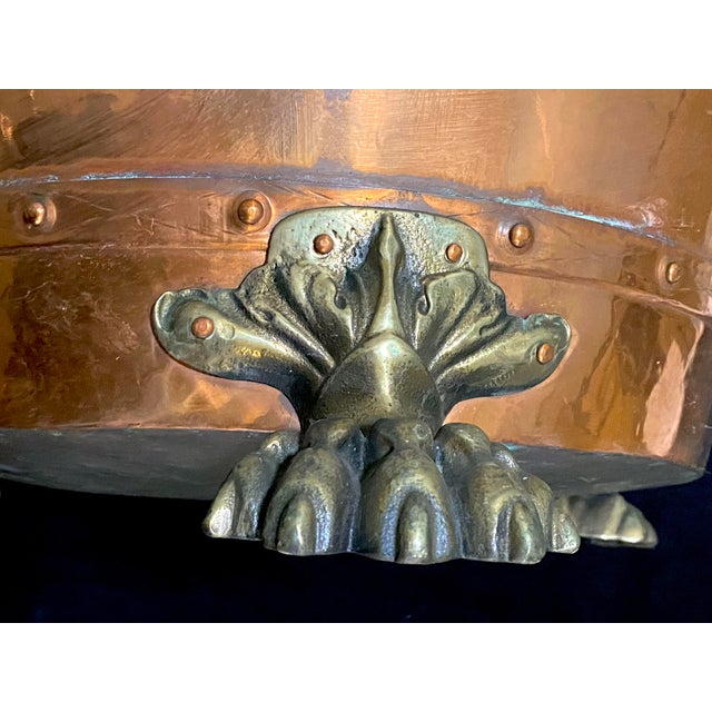 1940s English Copper Fireplace Firewood Holder / Chimney Pot Handmade ...