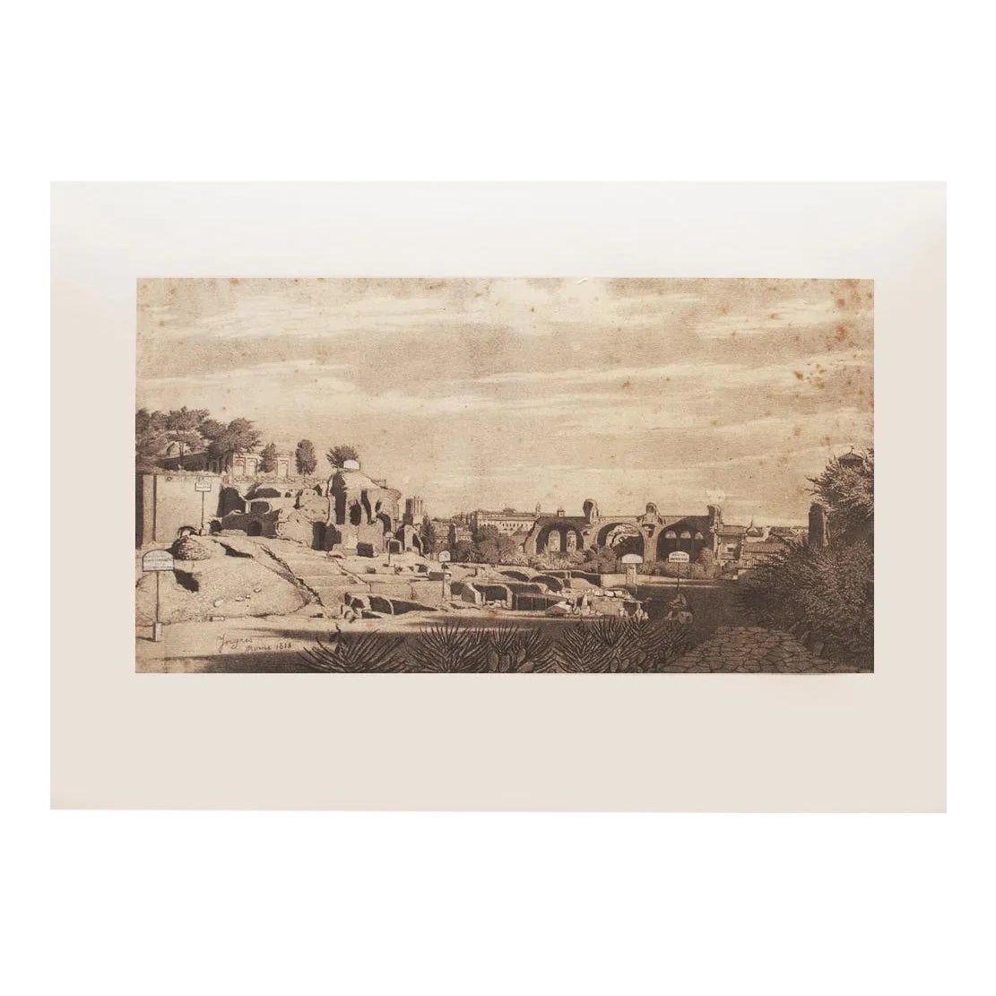 1959 After Jean-Auguste-Dominique Ingres "Rome 1818", Vintage Hungarian ...