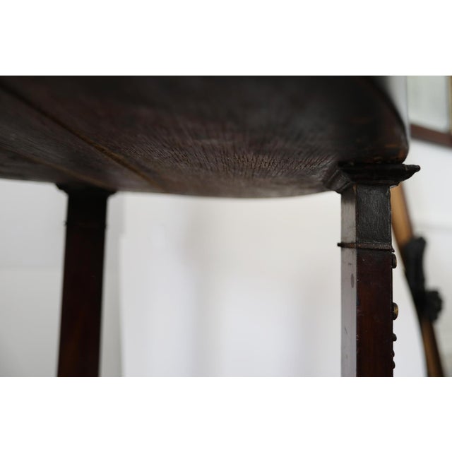 Mid 19th Century Antique Round Empire Pedestal Vitrine Table | Chairish