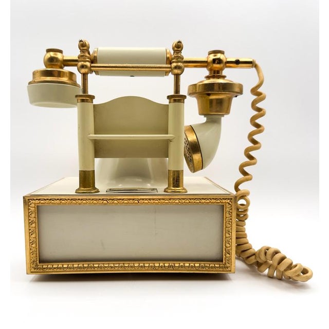 Vintage Deco-Tel French Victorian Style Rotary Dial Phone Ivory Gold ...