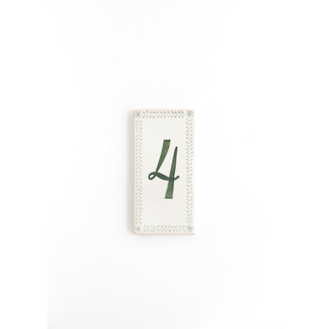 Hand-painted Tile Number, 1 | Chairish