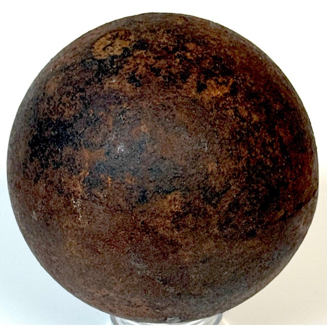 Pair Confederate Civil War Cast Iron Cannonballs with Century Ormolu ...