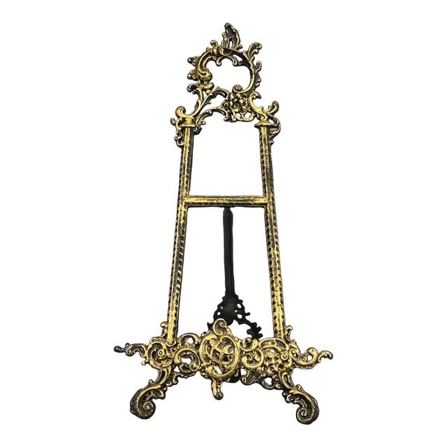 Huge Vintage Metal Easel Display Stand | Chairish