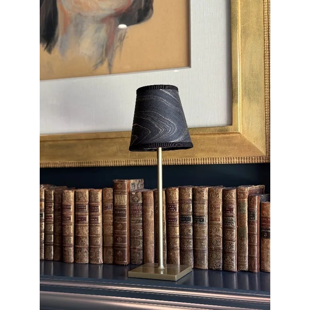 Maison Maison Design Black Marble Paper Lampshade | Chairish