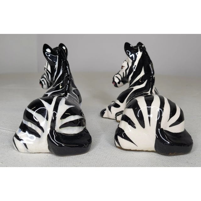 Pair of Vintage Zebra Figurines | Chairish