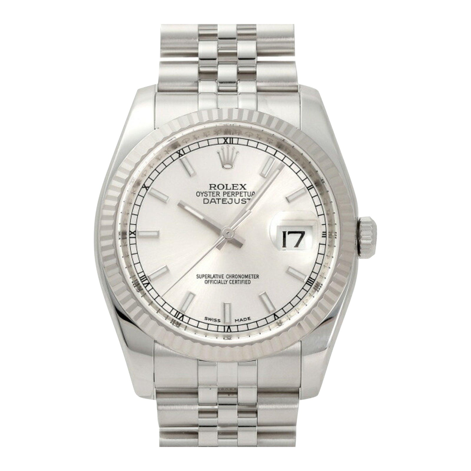 Rolex Datejust 36 116234 Silver Dial Watch Men's | Chairish