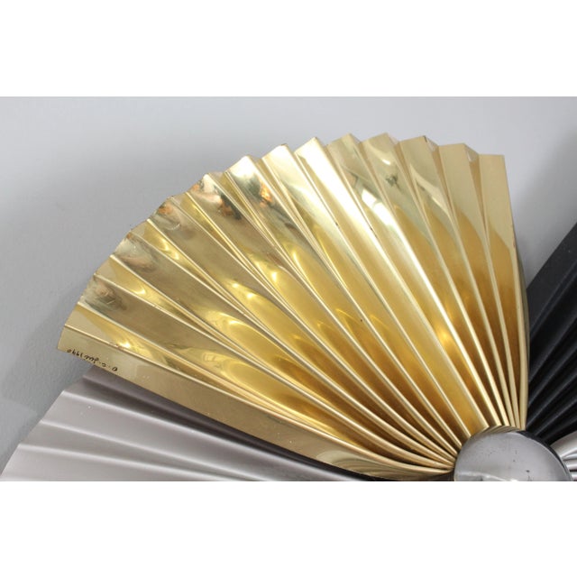 Vintage 1990 Tri-Color Pinwheel Wall Art by Curtis Jere | Chairish