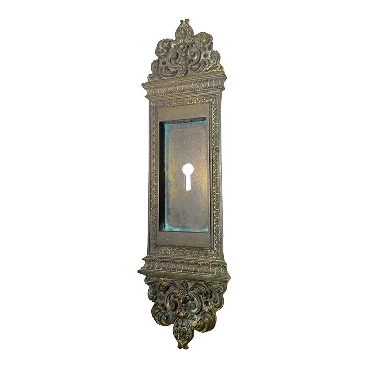 Large Antique Ornate 1800s Gilt Bronze Key Escutcheon Door Hardware ...